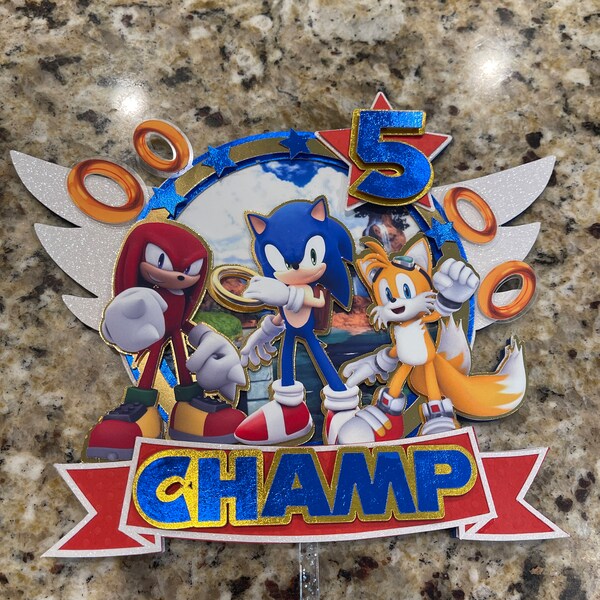3D Sonic the Hedgehog Cake Topper: Birthday Party Decor - Etsy