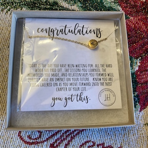 Graduation Necklace, Graduation Gift, Graduation Jewelry, Class of 2024 ...
