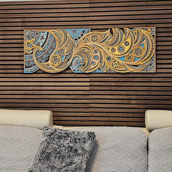 Handmade Mandala Laser Cut Wooden Wall Art Divine Light by STEREOWOOD ...