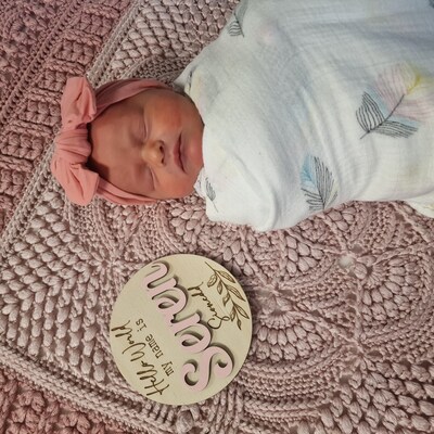 Baby Pregnancy Announcement Sign, Baby Scan Wooden Sign, Due Date ...