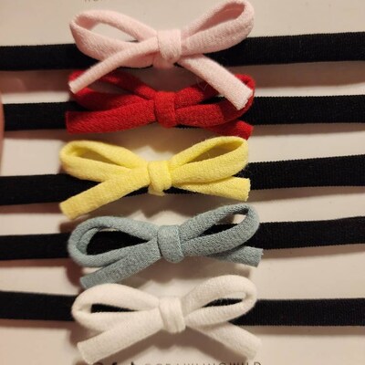Small Baby Bows Dainty Baby Bow Headband Petite Baby - Etsy