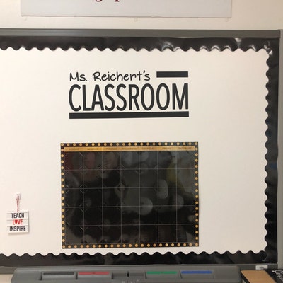 Personalized Teacher Classroom Door Vinyl Wall Decal School Elementary ...