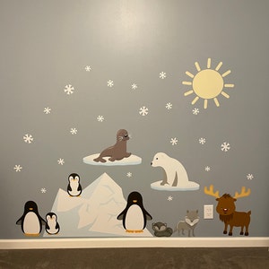 Arctic Animals Wall Decal Arctic Animals Stickers Polar Bear - Etsy Canada
