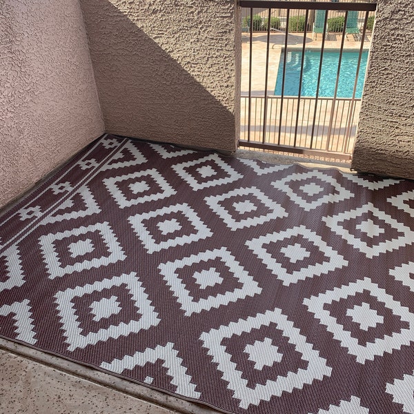 Playa Rug Mykonos Reversible, Indoor/outdoor Recycled Plastic Floor Mat ...