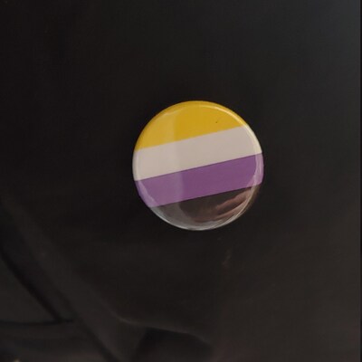 Gender Nonbinary Pride Flag Pin Badge Pinback Button 1 - Etsy