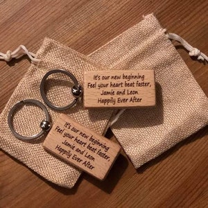 Personalised Keyring Wooden Custom Key Ring Beech Wood - Etsy