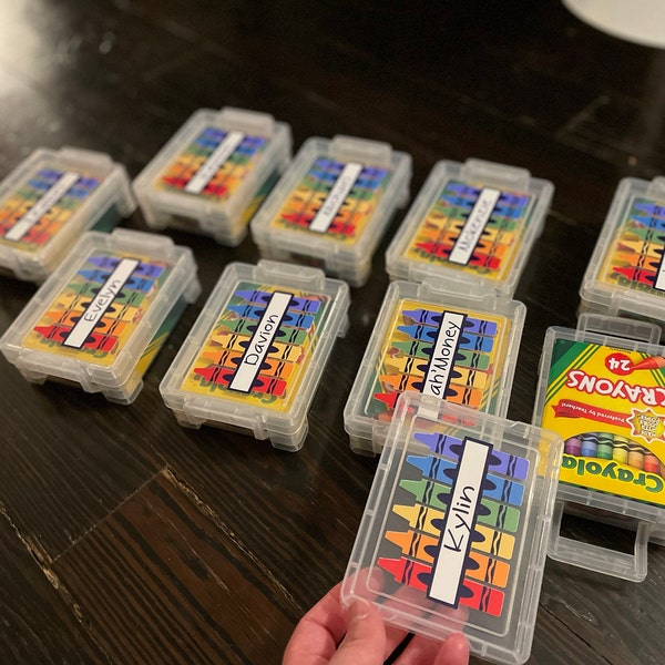 Personalized Crayon Box , School Supplies , Crayon Container, Back to ...