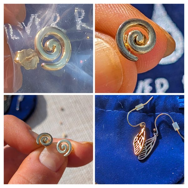 Tiny CZ Starburst Internally Threaded Flat Back/screw Back(barbell ...