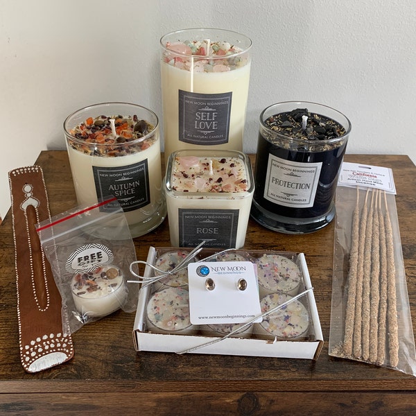 Handmade Candles (21oz) - Soy Crystal Candles - Large Soy Candles ...