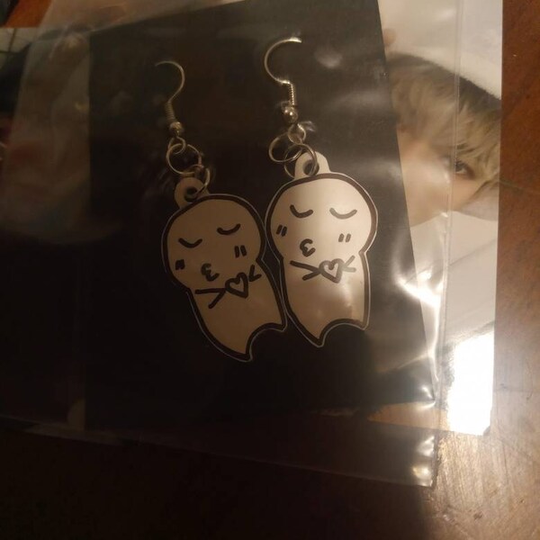 Handmade ATEEZ Atiny Yeosang Hehetmon Drawing Kpop Earrings - Etsy