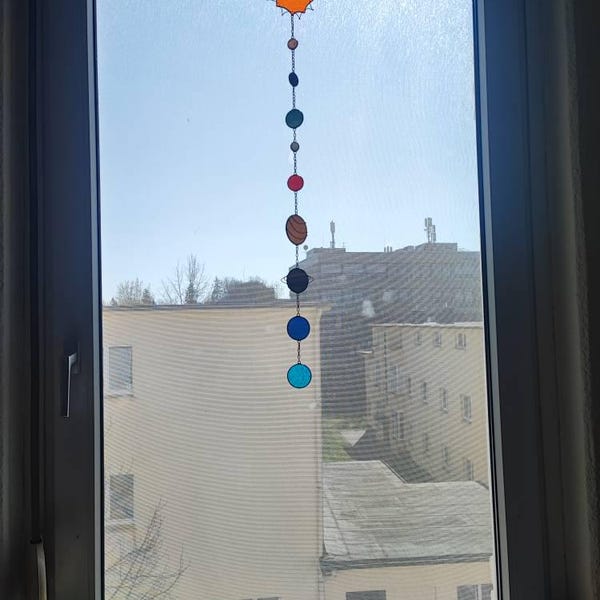 Dream Sun Catcher Planets Suncatcher Stained Glass Galaxy Window Wall ...