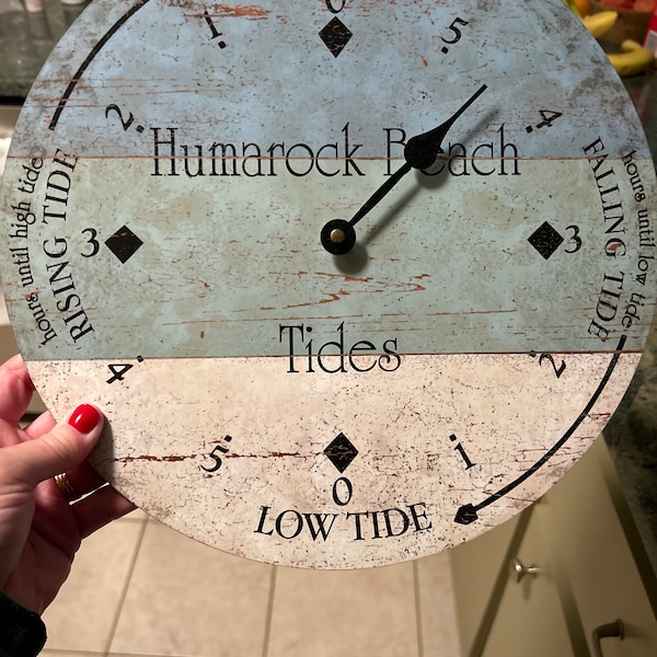 Tide Clock- Personalized Beach Tide Clock - Etsy