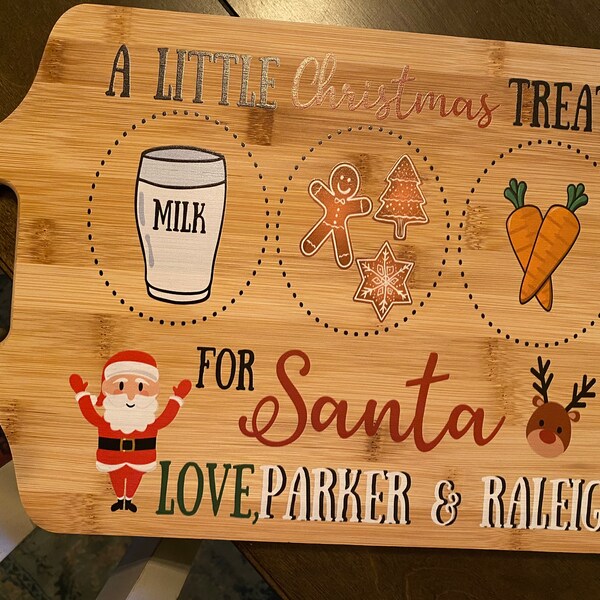 Santa Plate, Cookies for Santa, Personalized Santa Plate, Santa Board ...