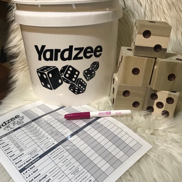 Yardzee (yahtzee) - Digital Cut File & PDF Score Card, Score Sheet, SVG ...