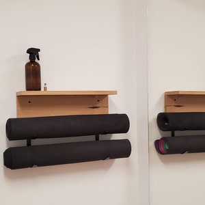 Maloo Yoga Mat Holder, Gym Mat Wall Mount, Wall Decor, Yogamat Shelf ...