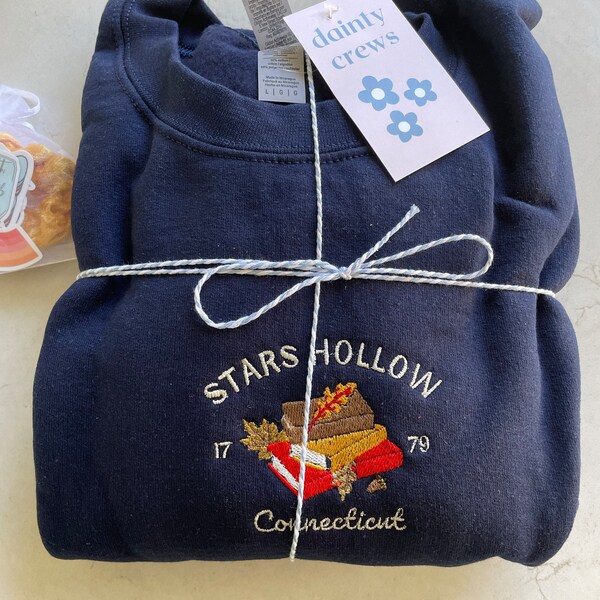 Stars Hollow Connecticut Sweatshirt, Stars Hollow Embroidered ...