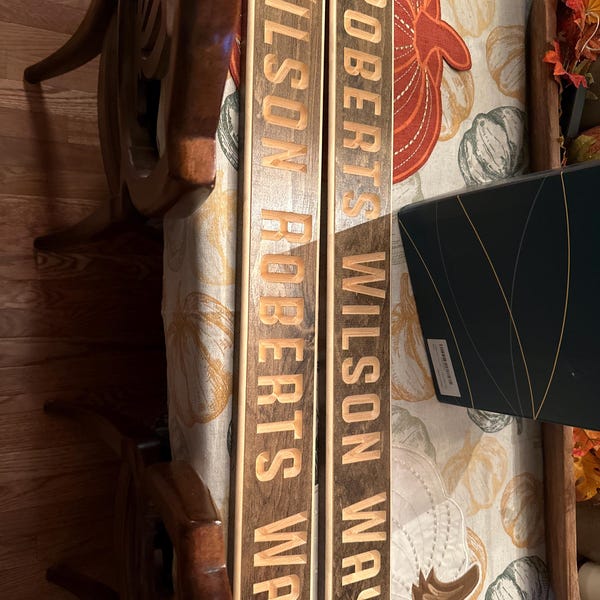 CUSTOM Hiker Trail Hiking Trail Sign Routed Carved Sign Dark Brown With ...