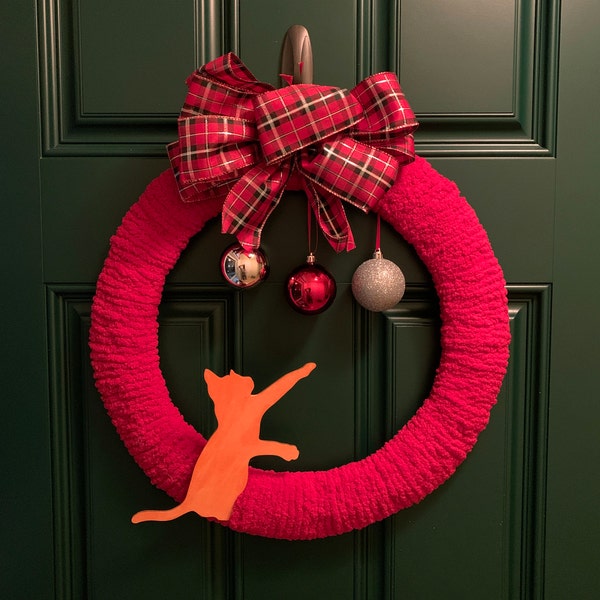Halloween Cat Lovers Wreath, Halloween Wreath, Cat Wreath - Etsy