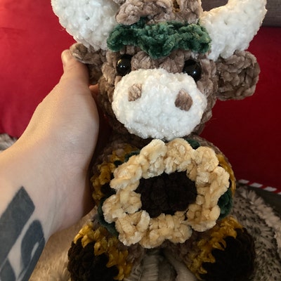 Fuzzy Cow Fuzzy Cow Crochet Cow Amigurumi Brown Cow Plush - Etsy