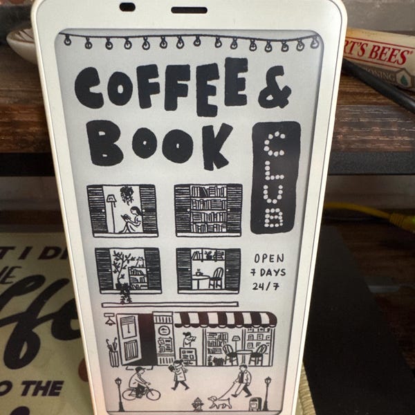 Coffee & Book Club Boox Palma Cover, Screensaver, Lockscreen (digital ...