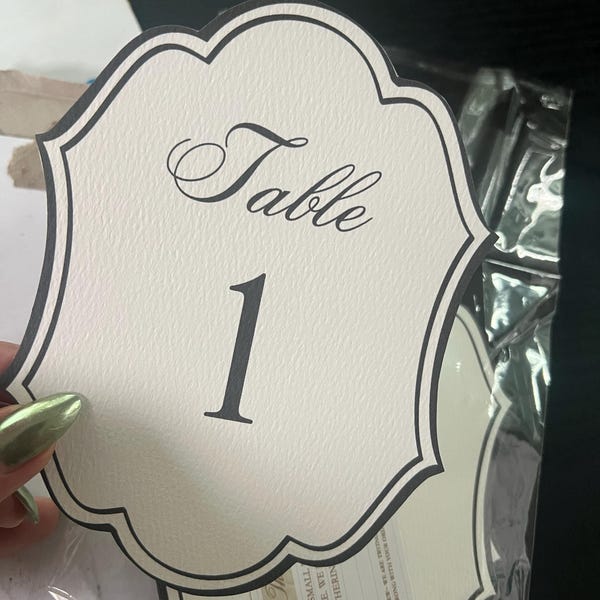 Watercolor Table Numbers | Paper Table Numbers | Custom Table Number ...