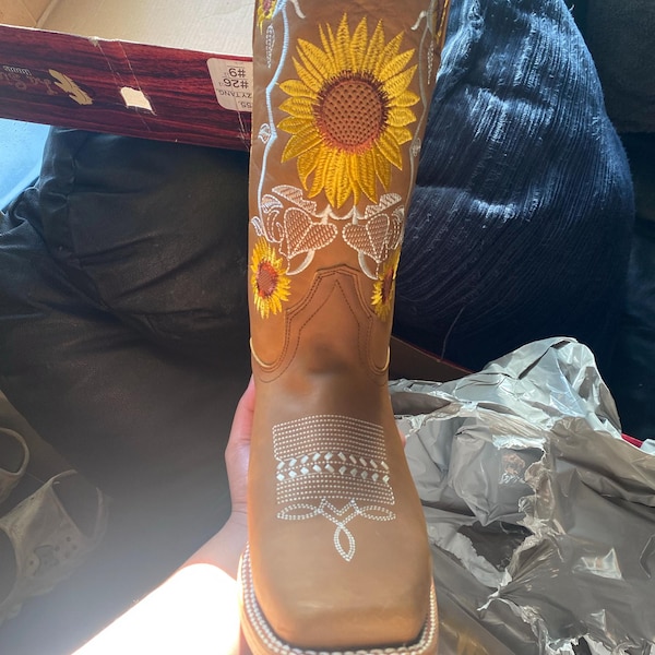 MENS COWBOY Boots Black Nubuck Snake Skin Square Toe Half Boots ...