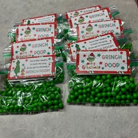 Grinch Poop Printable Treat Bag Topper - Christmas Candy Bag Topper ...