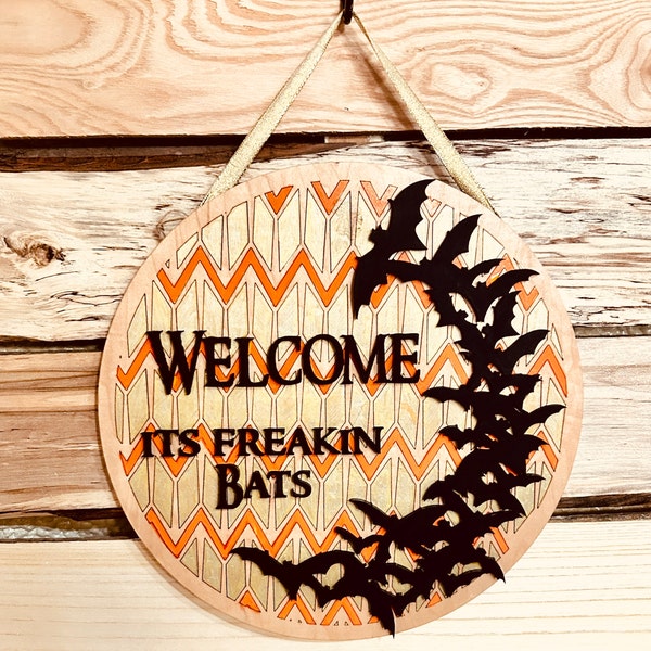 Its Frickin' Bats Sign - Halloween Sign SVG, Funny Sign SVG, Laser Cut ...