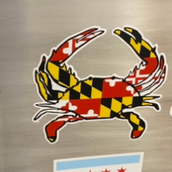 Maryland Flag Crab Sticker - Etsy