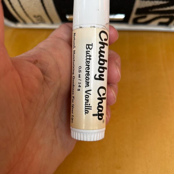 Chubby Chap GIANT .5 Oz Natural Lip Balm, Buttercream Vanilla - Etsy