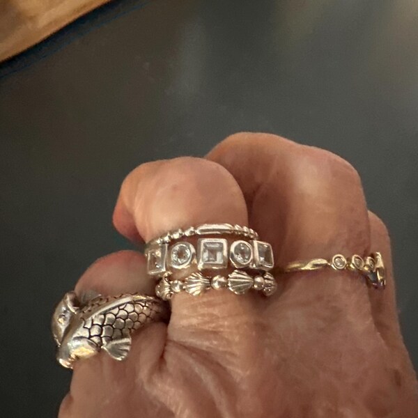 Silver Swirl Ring / Long Scroll Ring / Long Finger Heavy Swirl / Silver ...