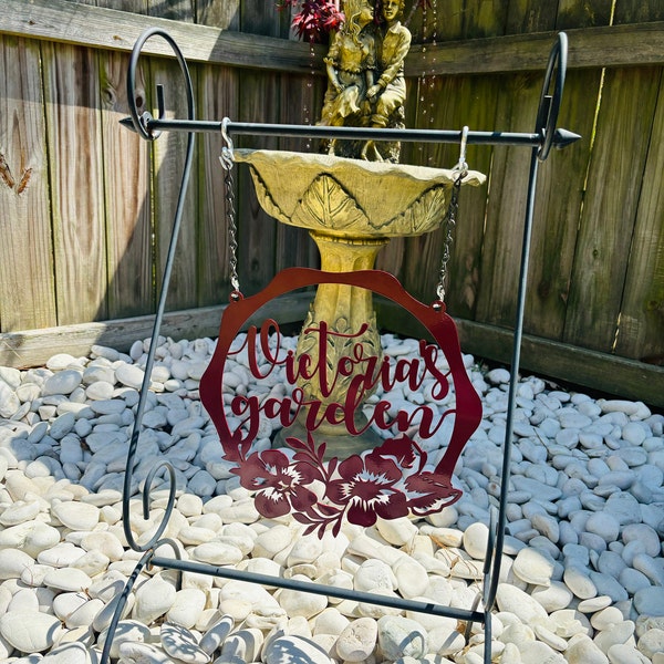 Flower Memorial Hanging Garden Sign - Etsy