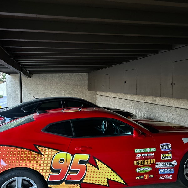 Lightning MCQUEEN Racing CAR Decal Custom WRAPS for Advertising, Vinyl ...