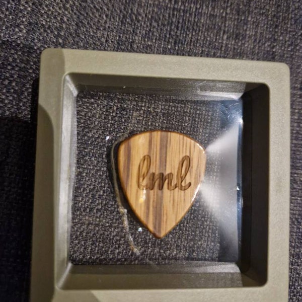 Custom Wooden Guitar Pick Box With Personalized Engraving, Unique ...