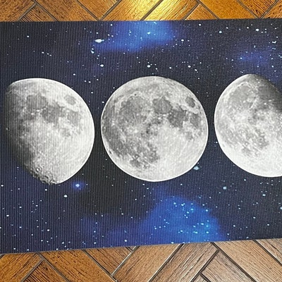 Moon Phases Yoga Mat Nature Inspired Meditation Mat Moon - Etsy