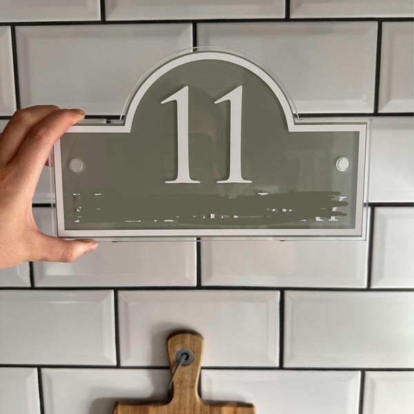 Traditional House Number Signs & Address Plaques in Sage Green - Etsy UK