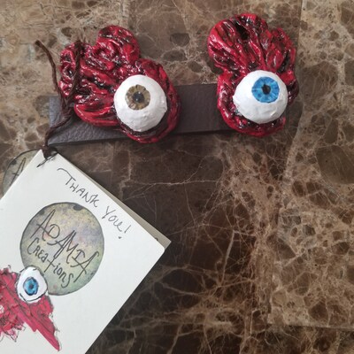 A Clockwork Orange Red Kroovy Eyeball Dangles - Etsy