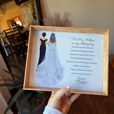Personalized Bride and Mother Portrait Art DIGITAL Mother of Bride ...