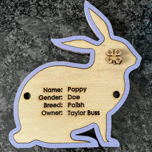 Customizable Pig Hog Stall Tag or Name Plate Label for Fairs and ...