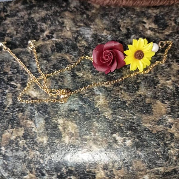 Sunflower Jewelry Set - Elegant Pearl Necklace, Earring, and Bracelet ...