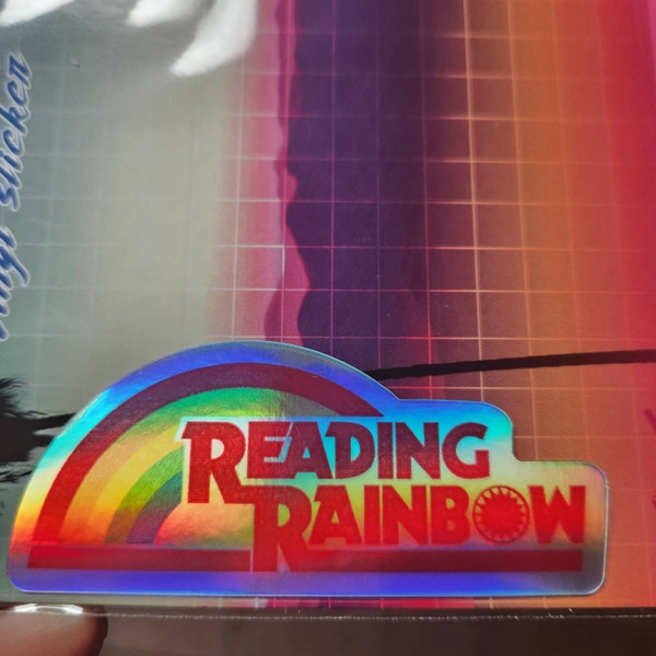 Reading Rainbow HOLOGRAPHIC Sticker Eighties Vintage Logo Sticker for ...