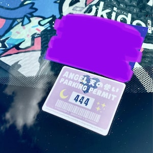 ANGEL PARKING PERMIT Angel Numbers Good Luck Affirmations Pastel Moon ...