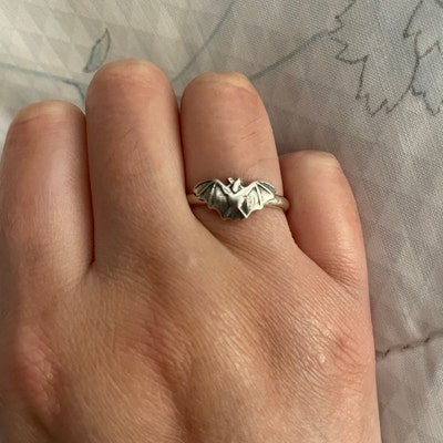 Sterling Silver Bat Ring - Etsy