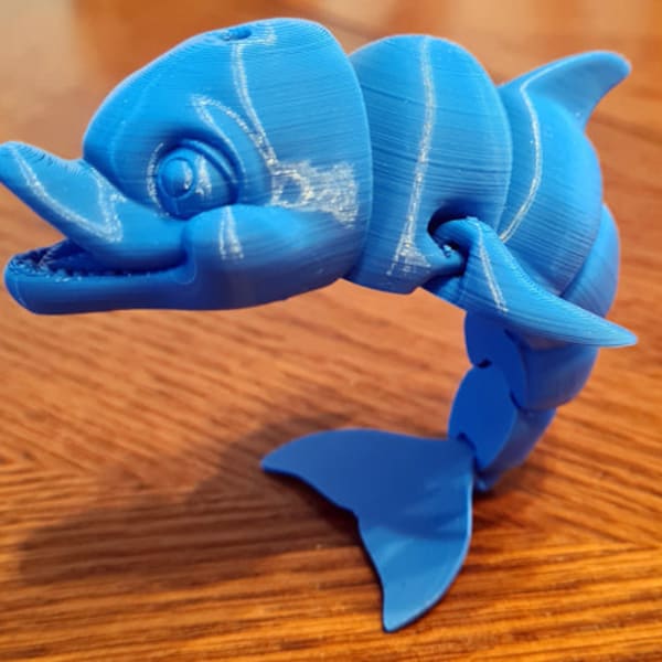Cute Flexi Print-in-place Dolphin - STL File for 3D Printing Active - Etsy