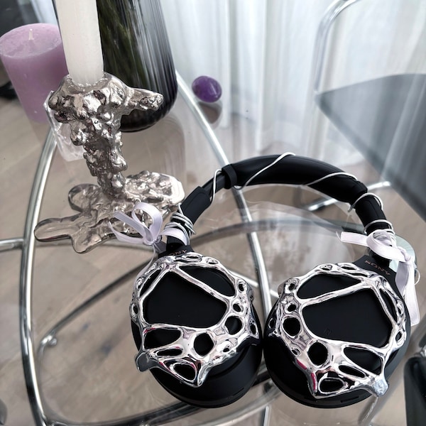 3D Printed 'scorch' Headphone Case for Sony WH-1000XM4 - Chrome Finish ...