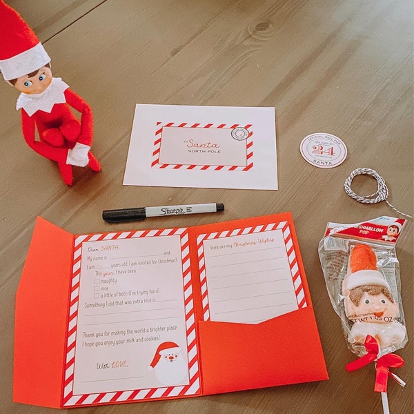 Letter to Santa Kit. Santa Letter Stationery Set. Write a Letter to ...