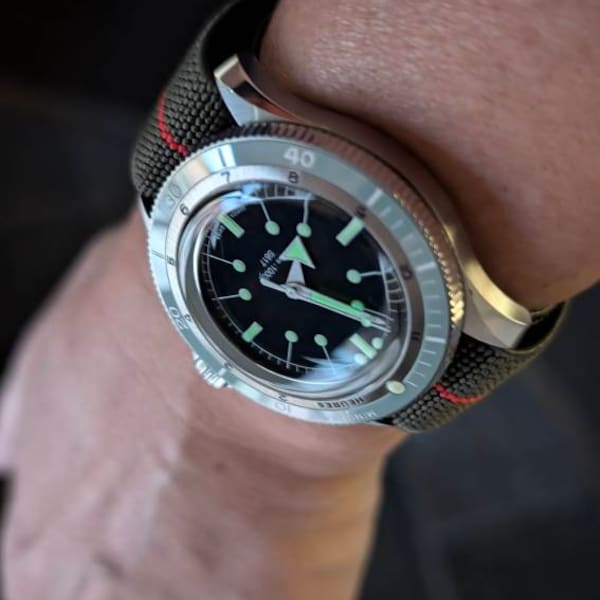 T-11 O-rig Watch Strap Army Green/red, Parachute Style Military Webbing ...