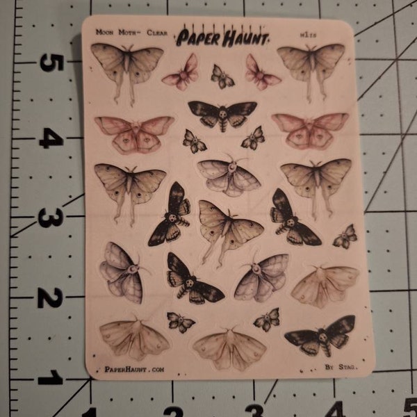 MOON Moth Planner Sticker Sheet - Etsy