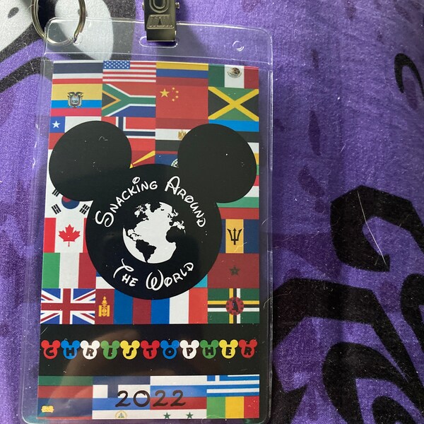 Snack Around the World Passport Lanyard, Kid Friendly Epcot Snacking ...