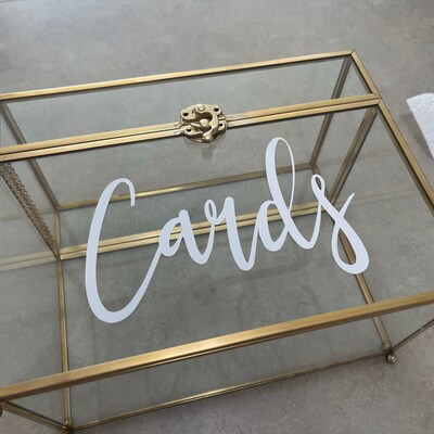 Cards Vinyl Decal, Wedding Card Box Decal, Wedding Venue, Gift Box ...
